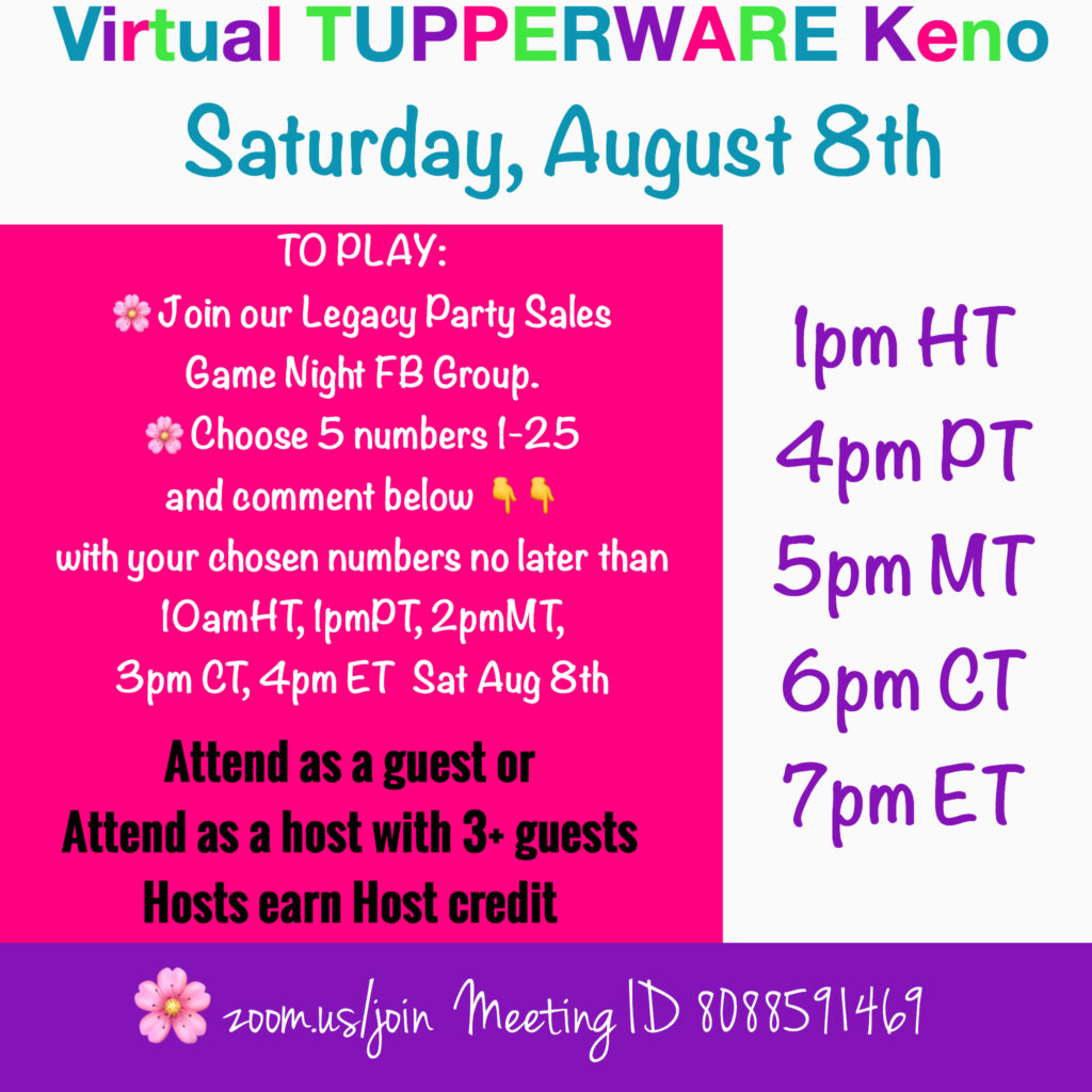 Keno is coming! | Legacy Party Sales