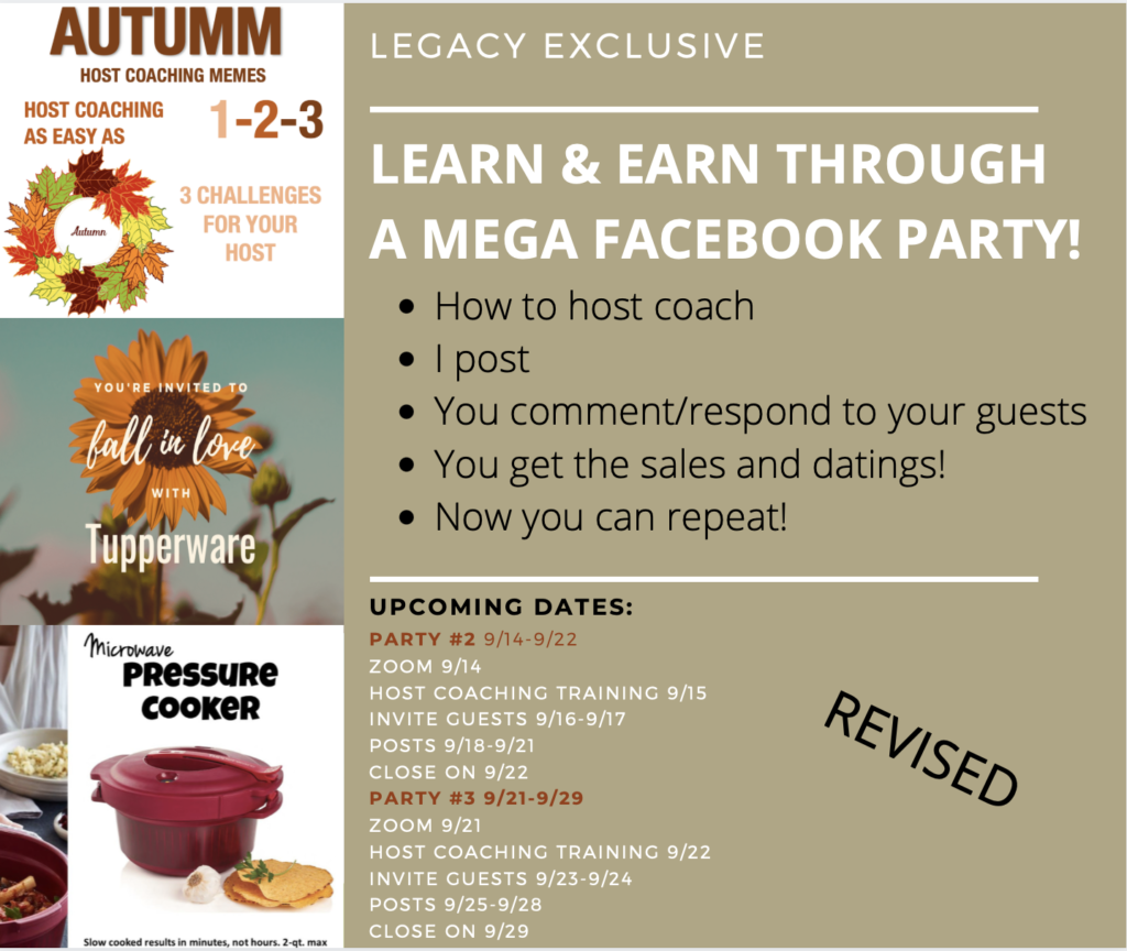 Updated info on the Mega Parties | Legacy Party Sales