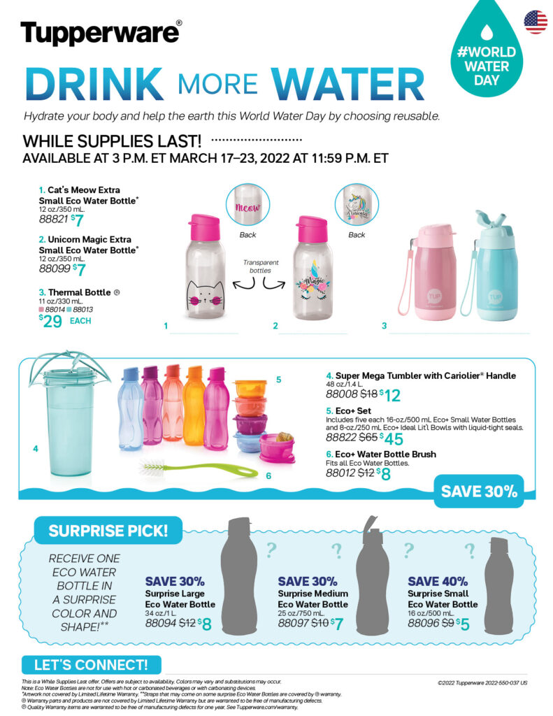 Last days for World Water Week Offer | Legacy Party Sales