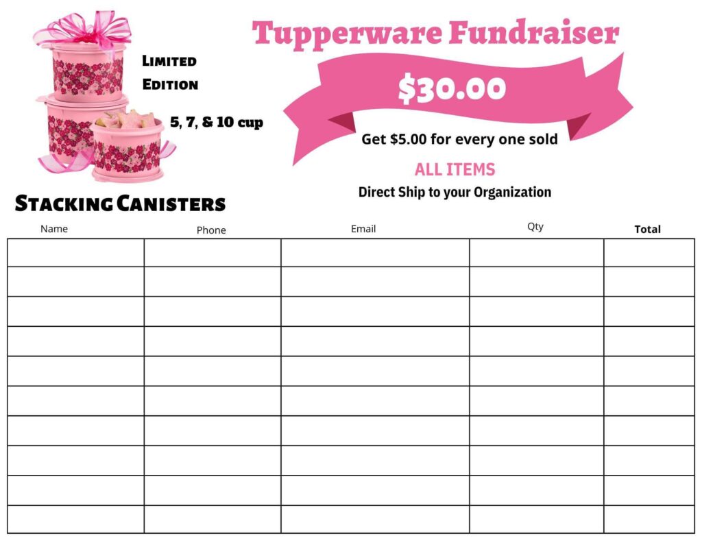 Fundraising Sheets | Legacy Party Sales
