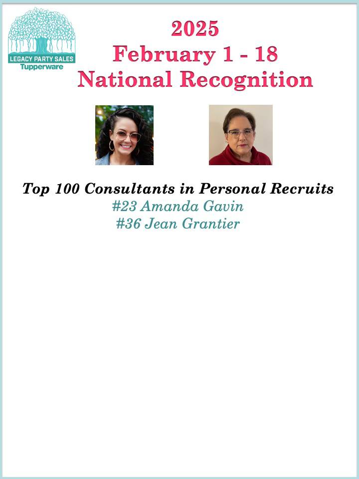 National Recognition | Legacy Party Sales