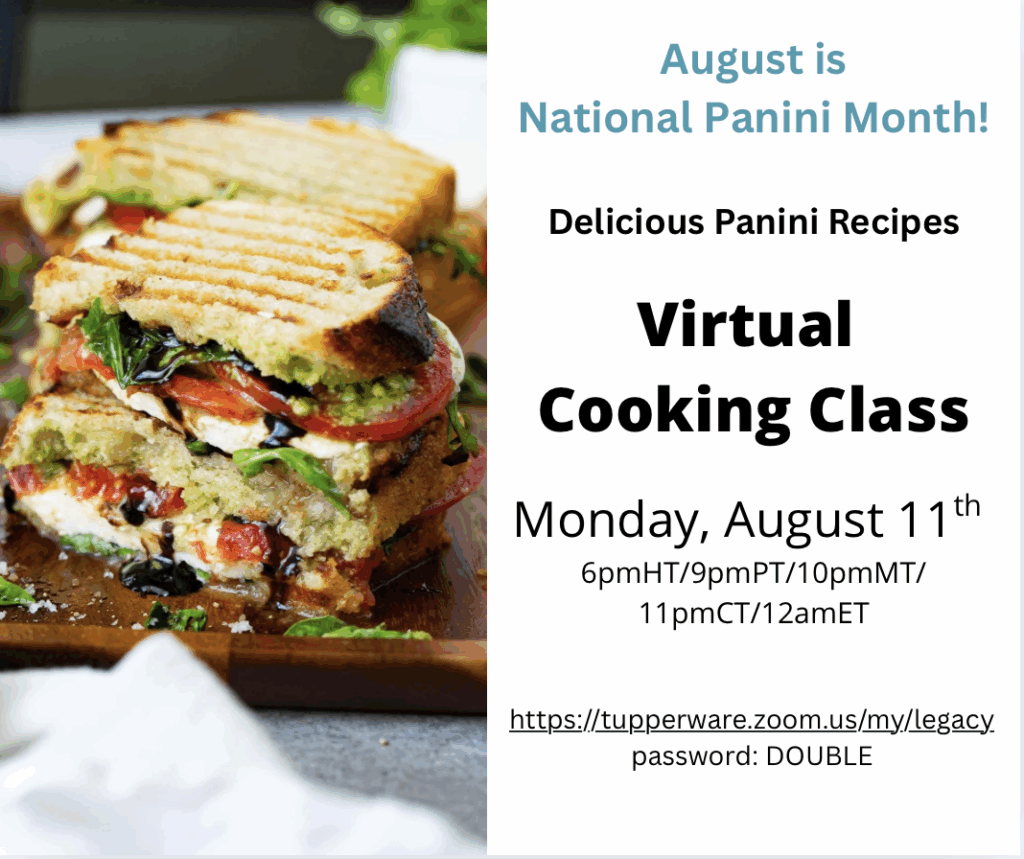 National Panini Month Recipes | Legacy Party Sales