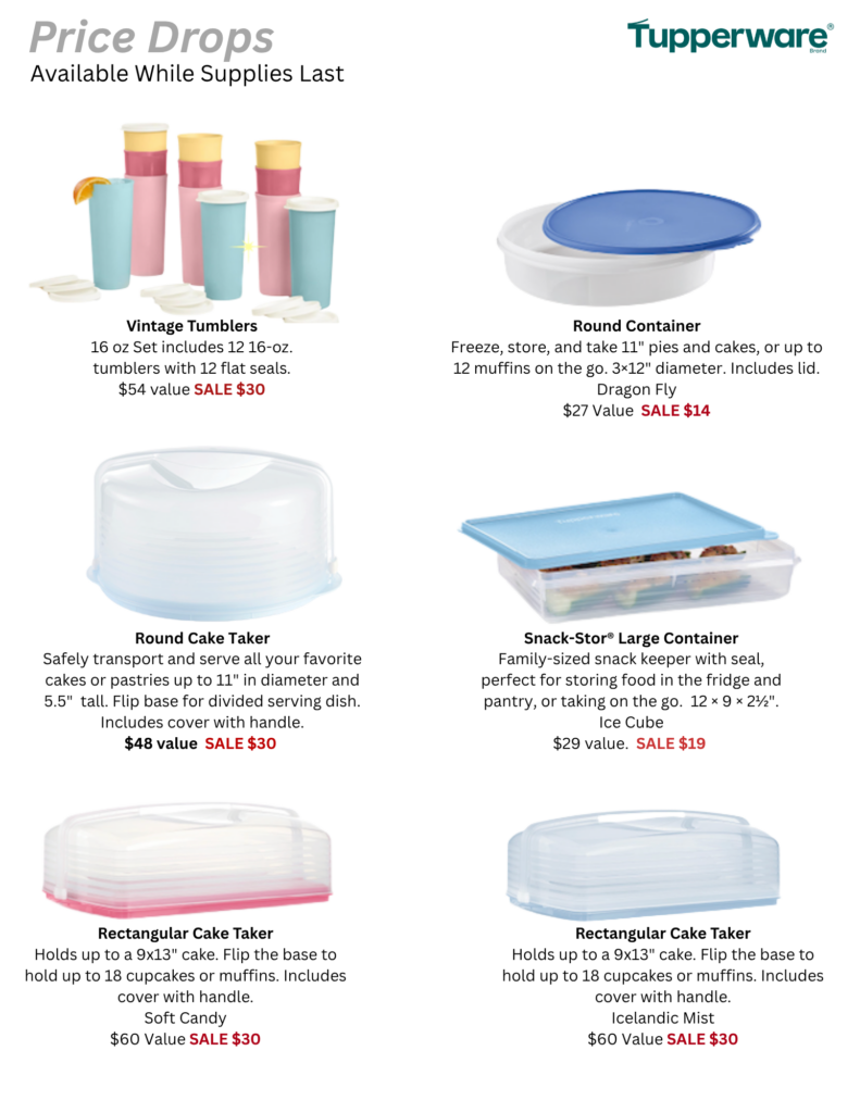 Today’s specials | Legacy Party Sales